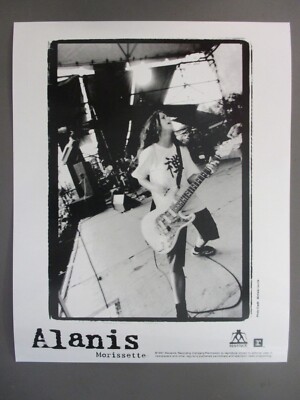 Alanis Morissette black & white 8 X 10 glossy promo photo Onstage ! | eBay