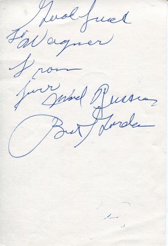 Bert Gordon Autograph Actor The Mad Russian Signed Page | eBay