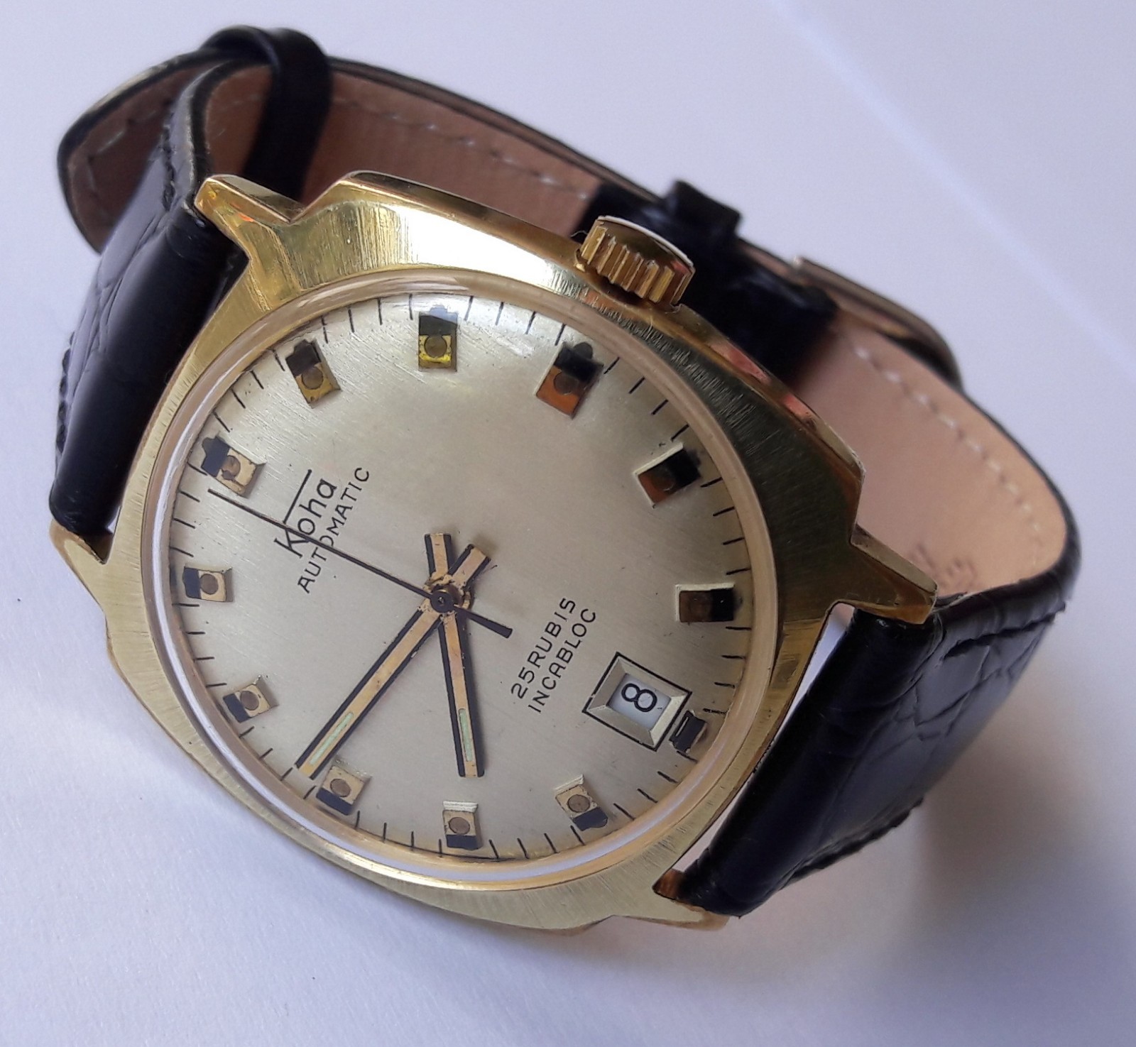 Rare Vintage KOHA Automatic Incabloc 25 Rubis ETA 2782 KT German Made ...