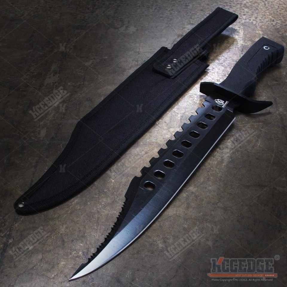 17" Stainless Steel Razor Sharp Bowie Blade Hunting Tactical Knife with ...