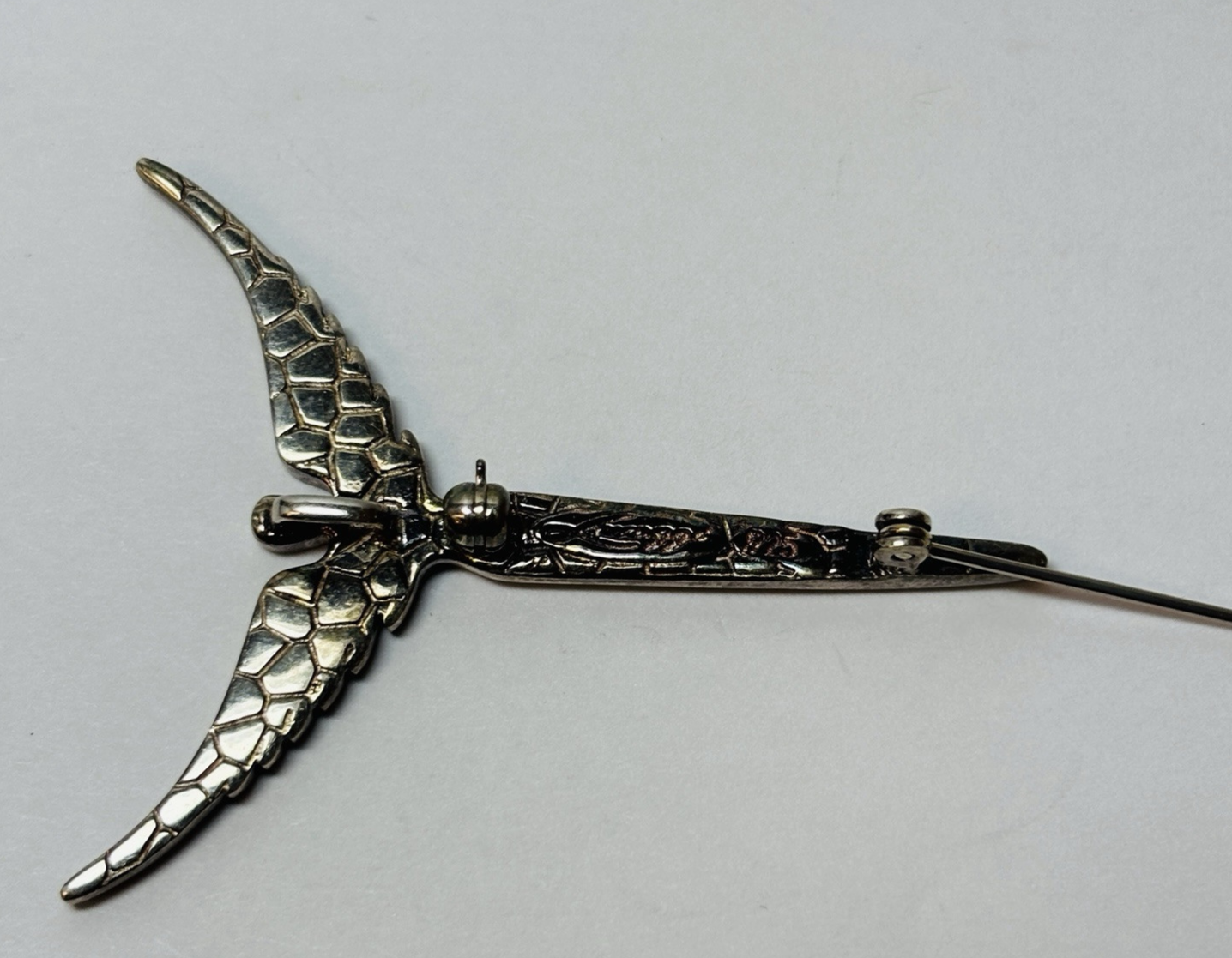 Lavaggi Sterling Silver Tiger’s Eye Angel of Reconciliation Pendant Pin ...