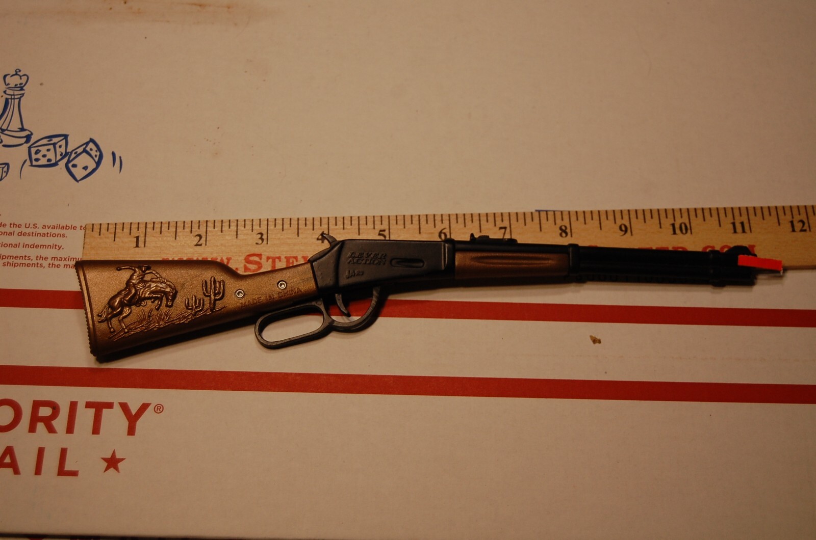 Vintage MARX Toy Rifle Lever Action Works 27” & JAM Wild West 7 1/2 ...