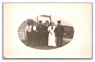Vintage 1910's RPPC Postcard Train Conductors Group Photo - Nice | eBay