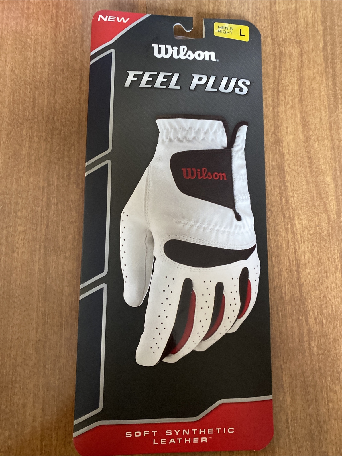 Men's Wilson Feel Plus Right Hand Golf Glove Large NEW White | eBay