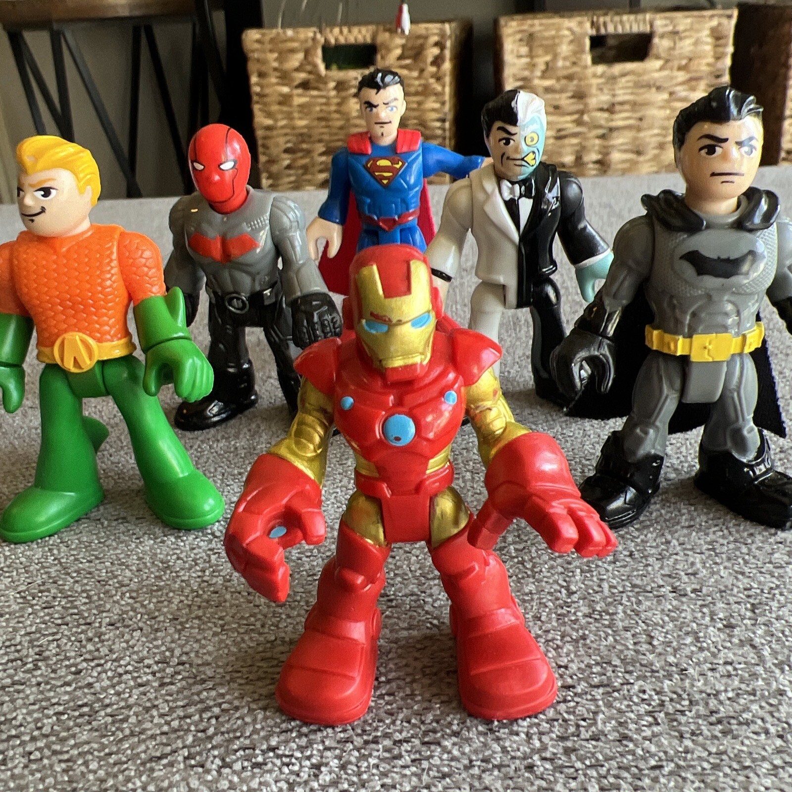 LOT of 6 Fisher Price Imaginext DC Comics Super Friends Action Figure 3 ...