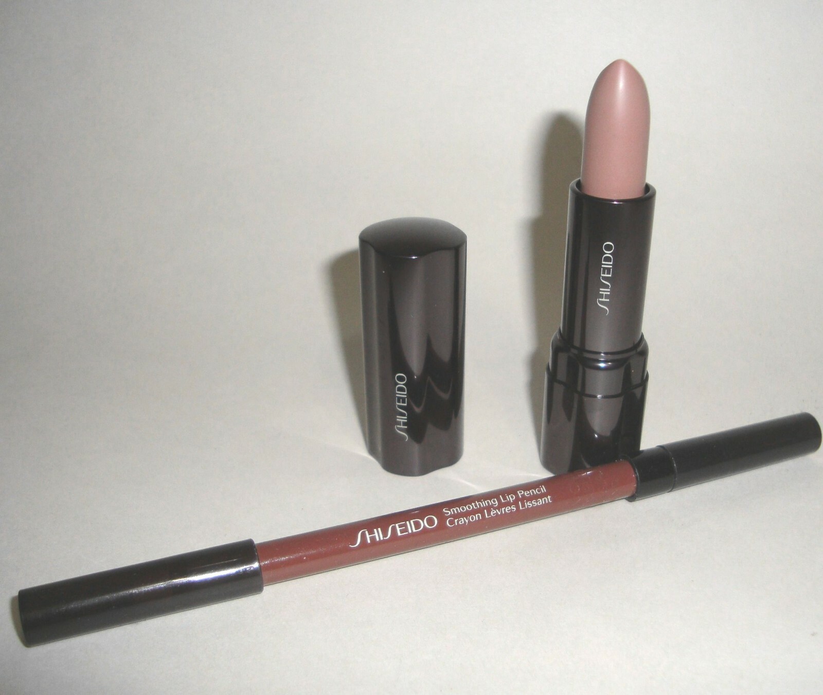 Shiseido Perfect Rouge Lipstick BR702 Almond+Smoothing Lip Pencil BR706 ...