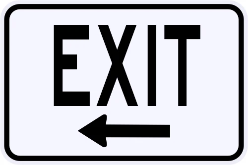 Printable Exit Sign With Arrow