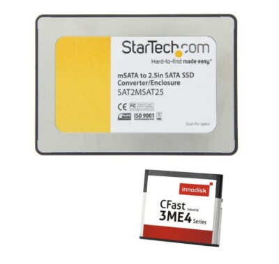 StarTech CFAST2SAT25 CFast to SATA Adapter + Innodisk 3ME4 DECFA-64GM ...