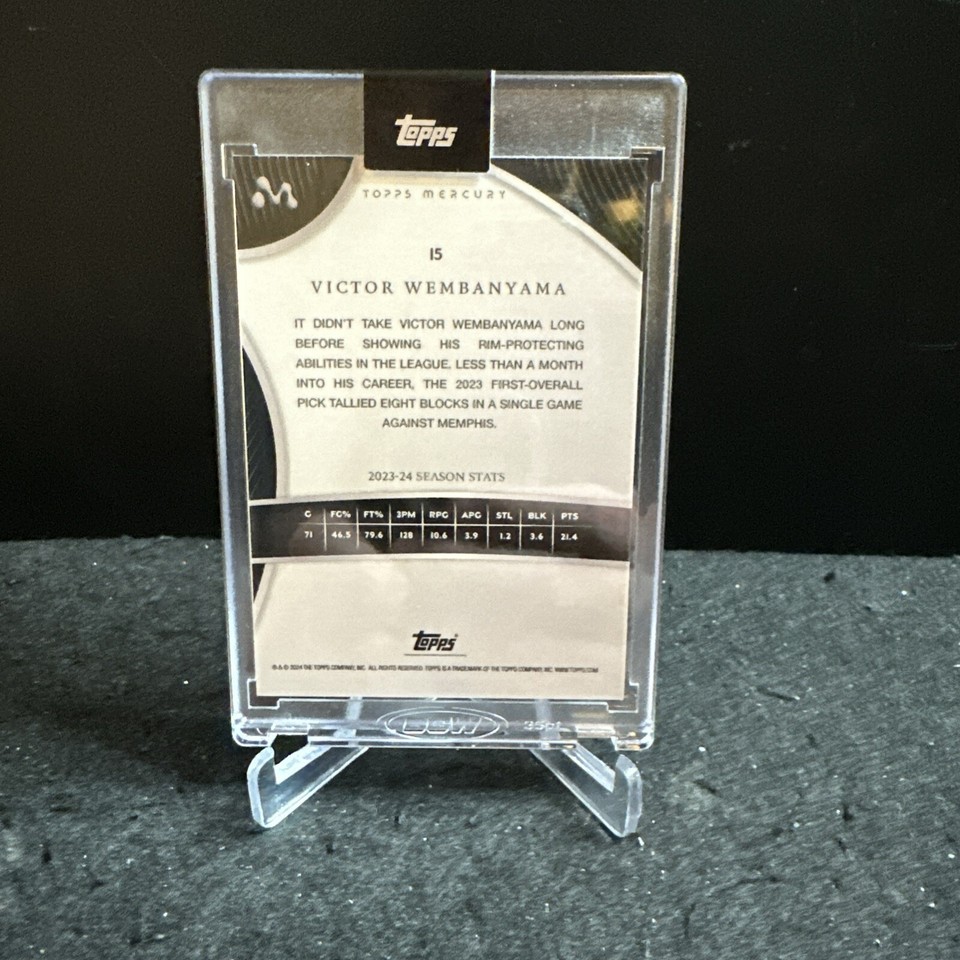 2024 Topps Mercury 🏀 Victor Wembanyama 27/75 Texas Kaleidoscope Wemby ...