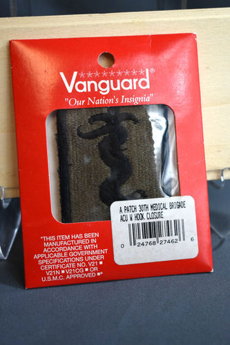 Military Vanguard A Patch 30th Medical Brigade ACU w Hook Closure new ...