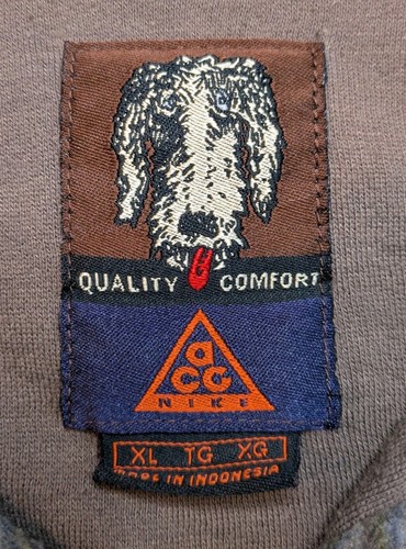 Vintage Nike ACG Dog Tag Flannel Shirt Long Sleeve Oversized 90's ...