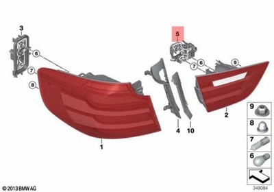 Genuine BMW F34 Bulb Holder Rear Light In Trunk Lid Right OEM ...