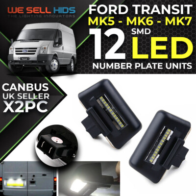 FORD TRANSIT MK5 MK6 MK7 NUMBER PLATE LED CANBUS ERROR FREE 18 LED ICE ...