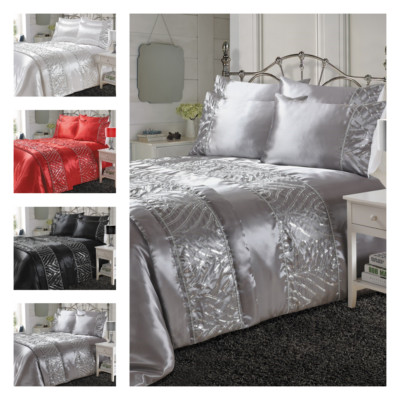 Shimmer Duvet Cover Set Runner Signature Bedding Single Double Superking Size | eBay UK