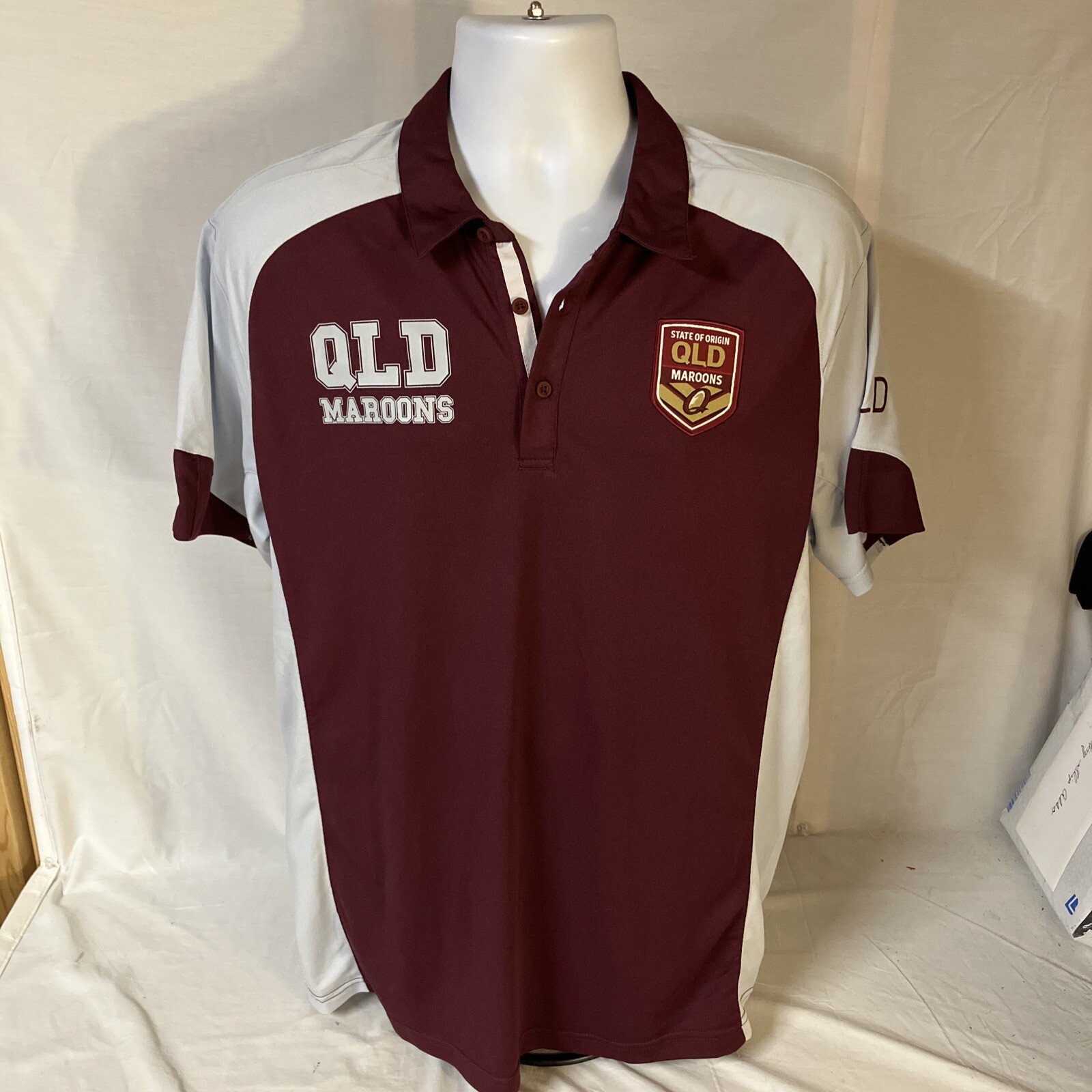 Authentics QUEENSLAND Maroons State Of Origin QLD Rugby Polo Shirt 2009 ...