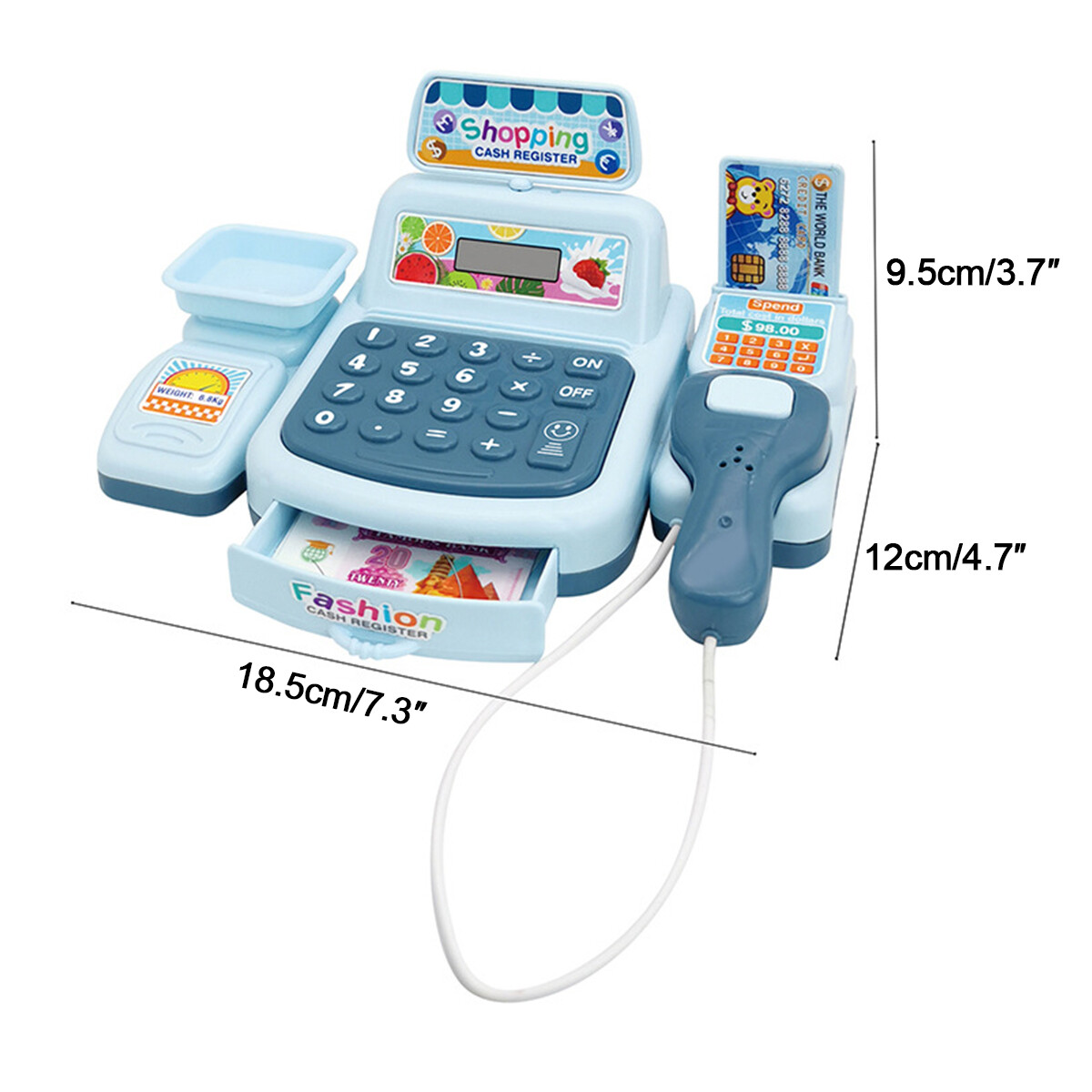 Cash Register Toy Kids Simulation Sounds Pretend Play Shop Till Cash ...