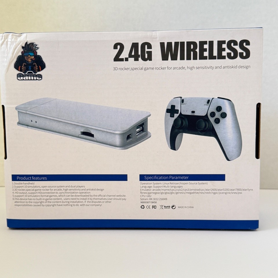 2.4G Wireless Retro Console 3D 4K HD Double Rocker Controllers Built in ...