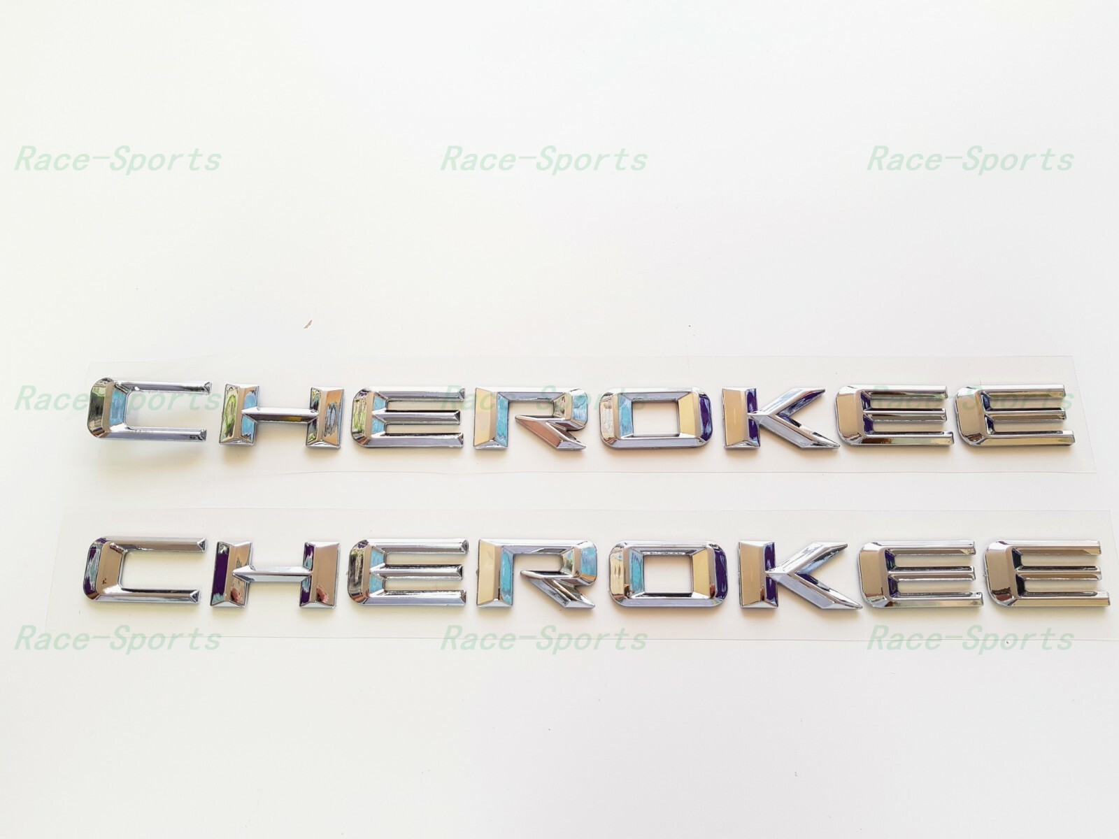 NEW 2PCS Kits Chrome GRAND CHEROKEE 3D Letters Emblems Nameplate Jeep ...