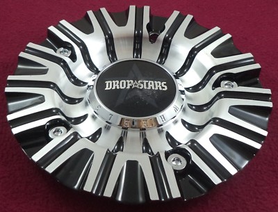 Dropstars Wheels Silver / Gloss Black Custom Wheel Center Cap # CAP M ...