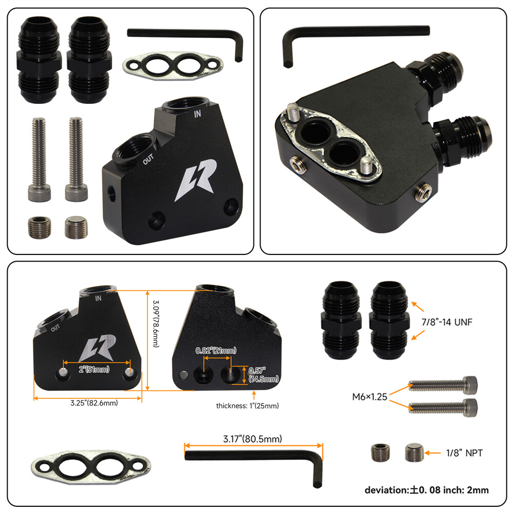 16 Row Engine Oil Cooler Kit For LS1 LS2 LS3 LS6 LS7 LS9 Corvette C5 C6 ...