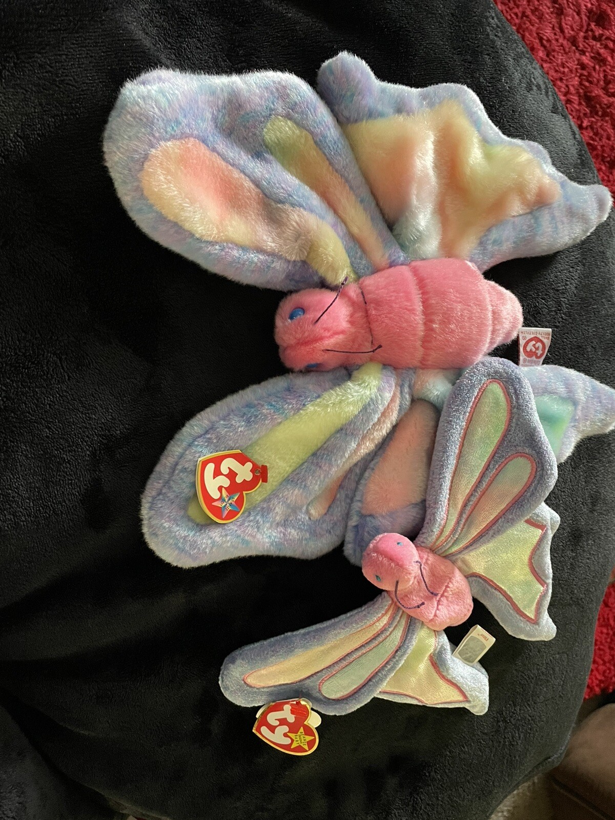 1999 TY Beanie Babies & Buddy “Flitter” The Pink & Multi Colored ...