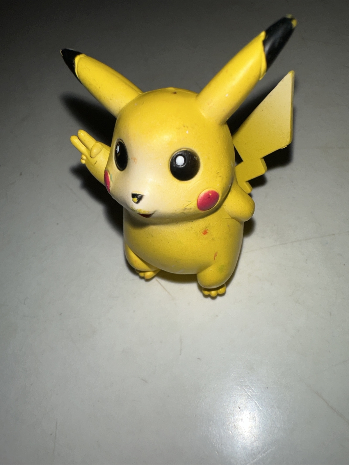 Vintage Authentic Pokemon Pikachu "Peace Sign" PVC Figure Auldey Tomy 1 ...