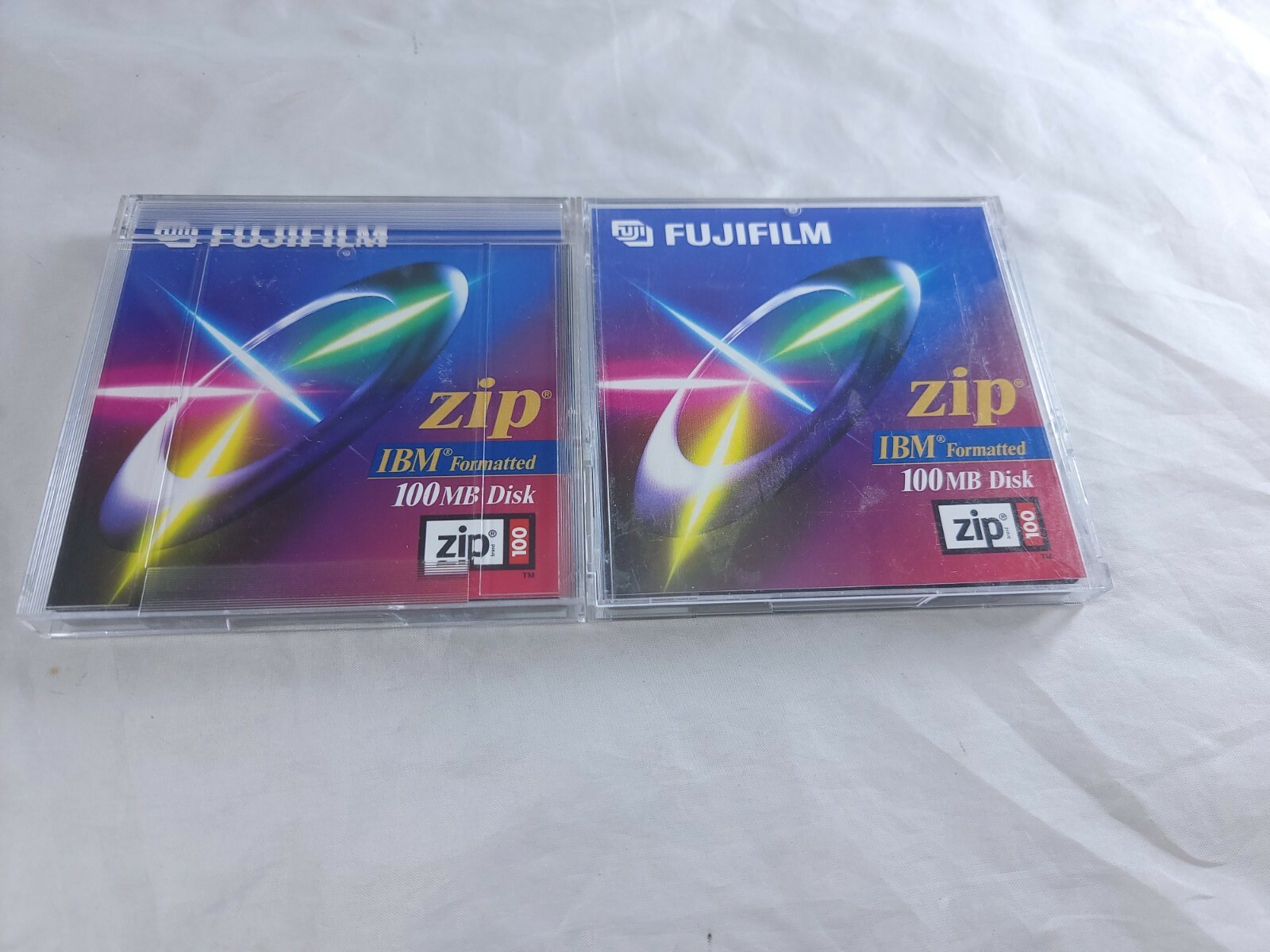 2 - FUJIFILM ZIP 100MB DISC IBM FORMATTED ZIP 100 DISCS New and Unused ...