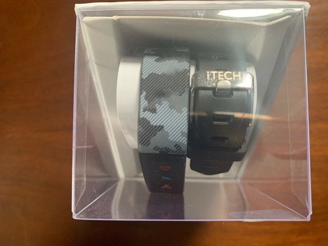 Itech Sport Activity Tracker With Interchangeable Strap Grey Camo/grey ...