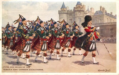 QUEENS OWN CAMERON HIGHLANDERSM - CONRAD LEIGH - POSTCARD | eBay UK
