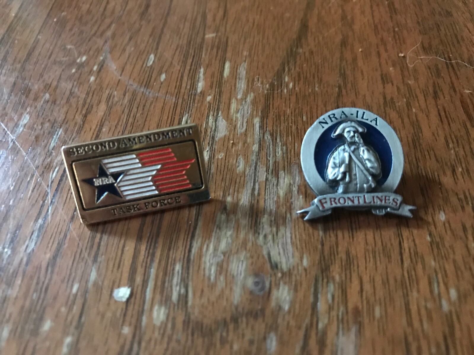 Lot 2 vintage NRA National Rifle Association pins pewter | eBay