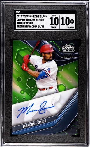 2023 Topps Chrome Black - Autographs Green Refractor #CBA-MS Marcus ...