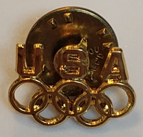 Vintage USA Olympic Rings Gold Tone Lapel Pin | eBay