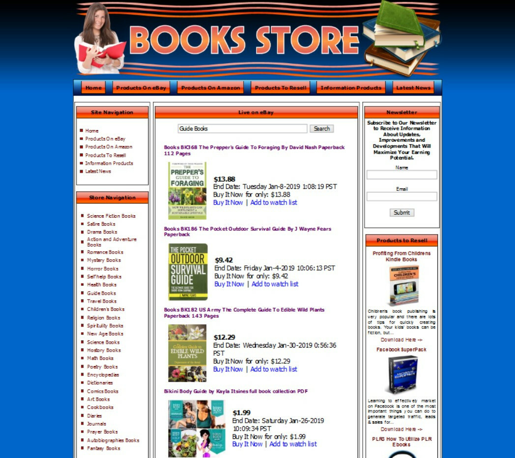 BOOK STORE - Complete Turnkey Website + Amazon Google Affiliate | eBay