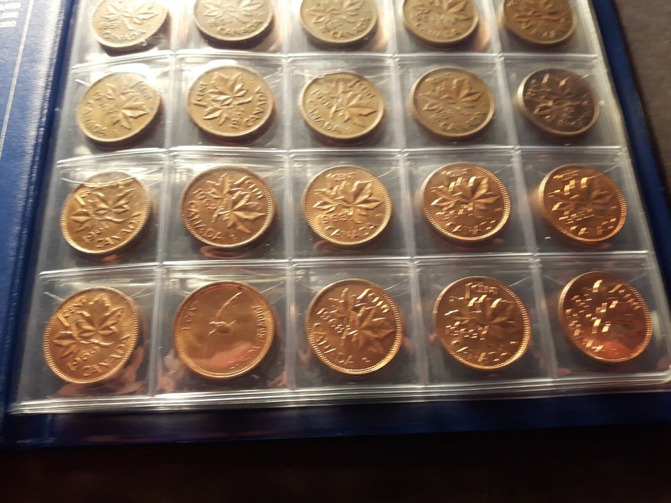 1937-2012 Canada One Cent Collection Multiple Varieties 89 Total Penny ...