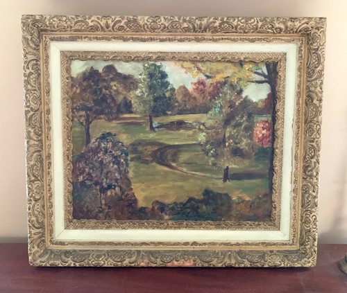 RUTH HOOK Landscape Painting On Board Signed Vintage Shabby French ...