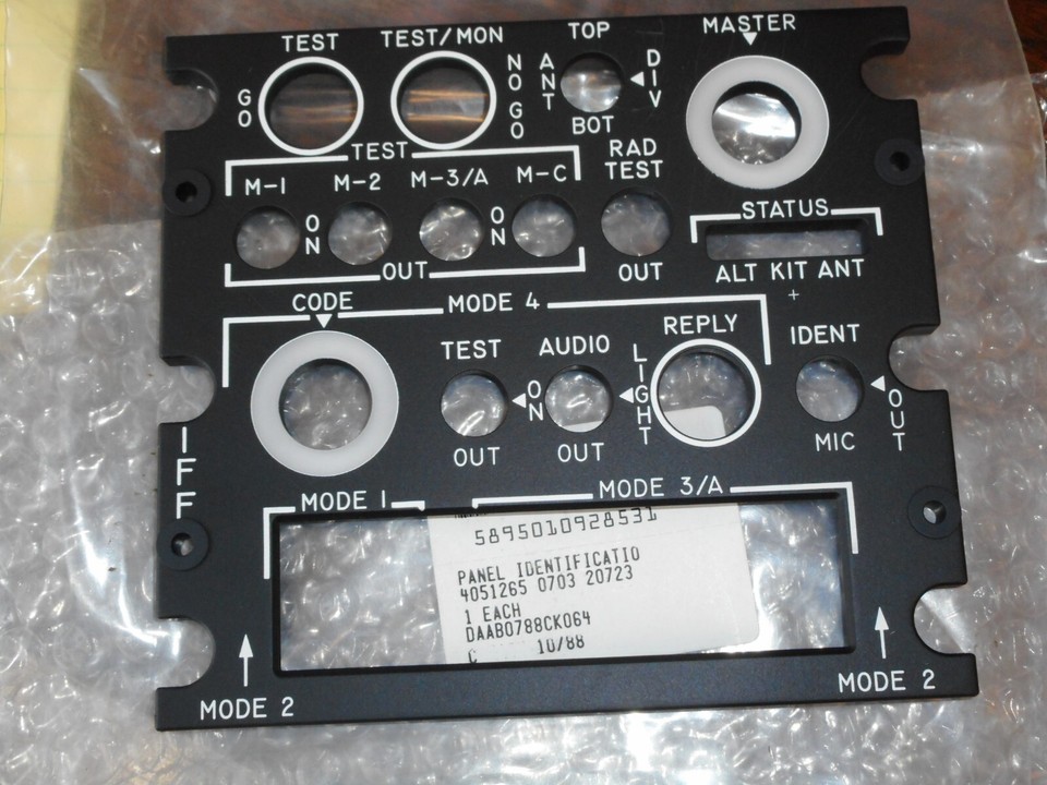 MIL AN APX 100 RADIO FRONT PANEL 4051265-0703 NEW OLD STOCK | eBay
