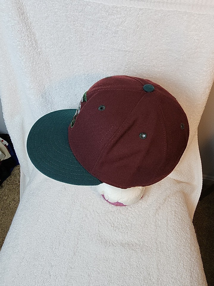 VINTAGE Michigan State Spartans Hat Cap Fitted 7 Maroon Green New Era ...