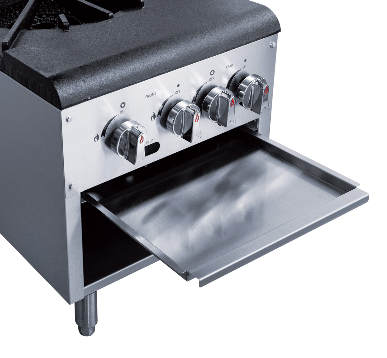 NEW 18" Double Stock Pot Range Two Lift-Off Burner Nat Gas Dukers ...