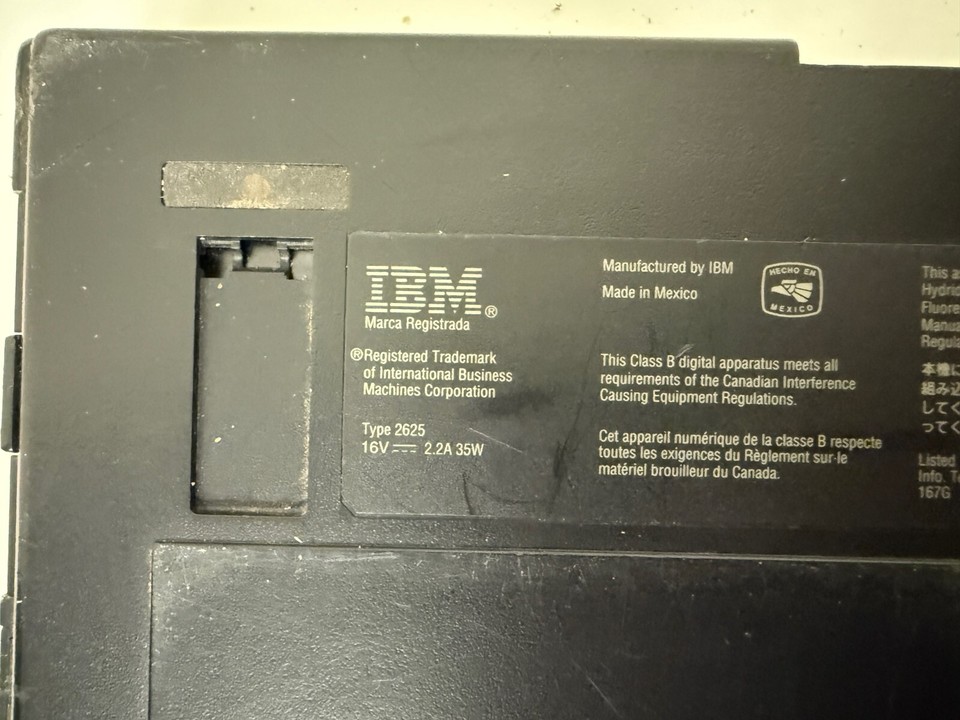 Vintage IBM Thinkpad 2625 Laptop - Untested Sold As-Is Parts / Repair ...