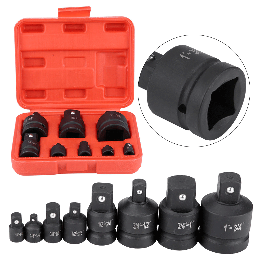 8pcs Tools Socket Adaptor Impact Converter Set From To 1/4" 3/8" 1/2" 3 ...
