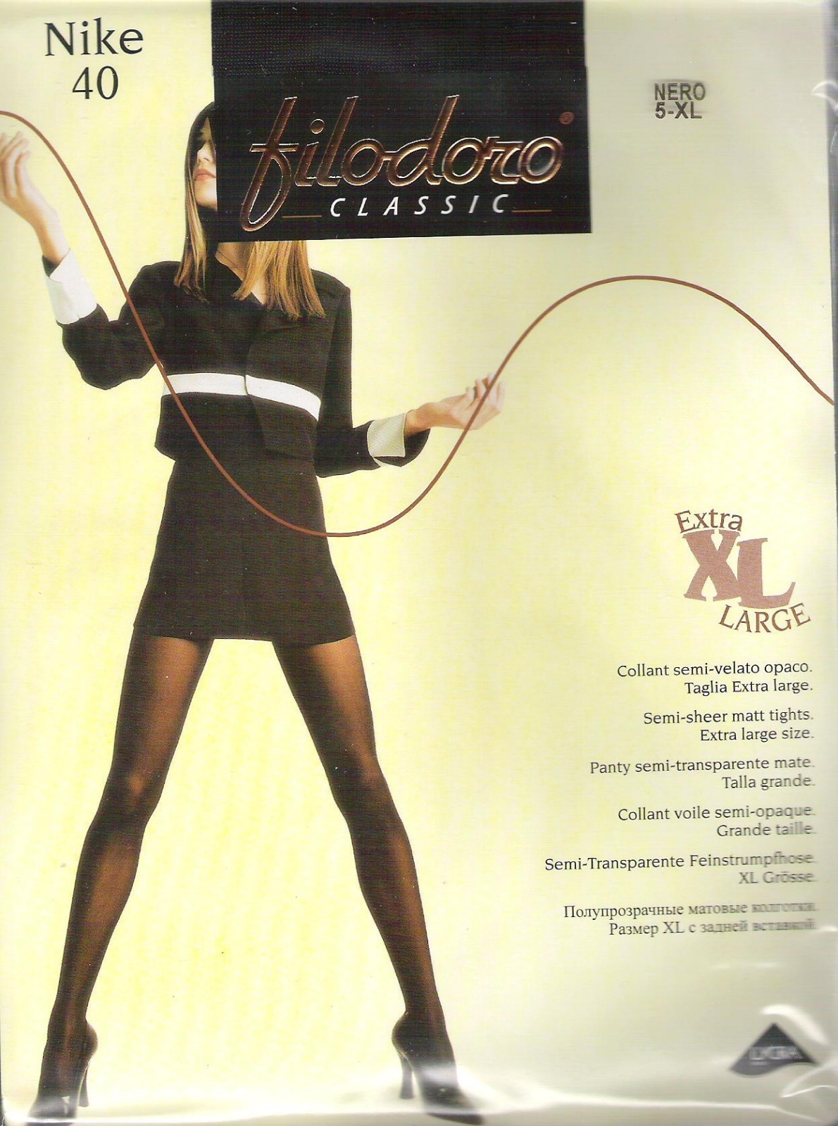 Italian Filodoro Nike 40 Pantyhose/Tights. Semi-Sheer. Matt. All Sizes ...