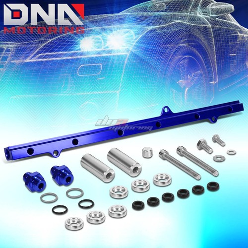 BLUE CNC ALUMINUM TOP FEED FUEL INJECTOR RAIL KIT FOR JZA80 JZ SUPRA ...