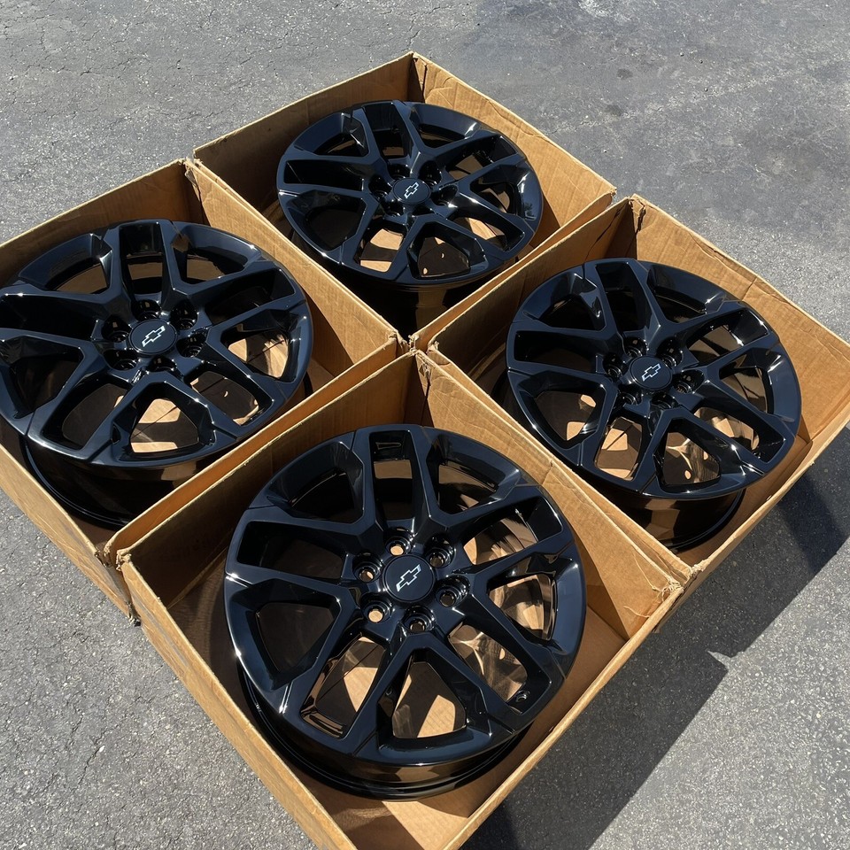 18" Chevy Traverse Gloss Black Factory Rims OEM 2018-2025 5843 Chevy ...