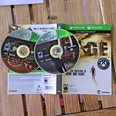 Rage (Microsoft Xbox 360, 2011) DVD No Case No Tracking #A60 Writing on ...