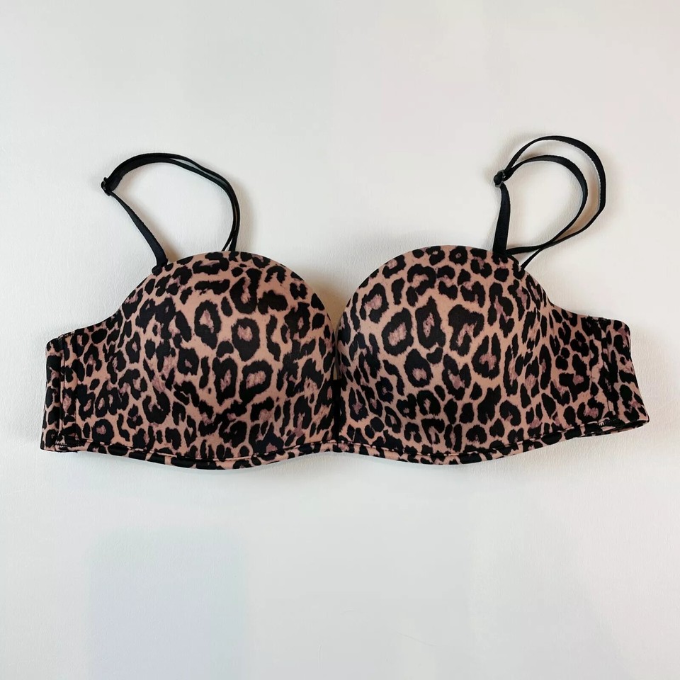 VICTORIA SECRET BOMBSHELL BRA ADD 2 CUP PLUNGE Super Push UP NEW Shine ...