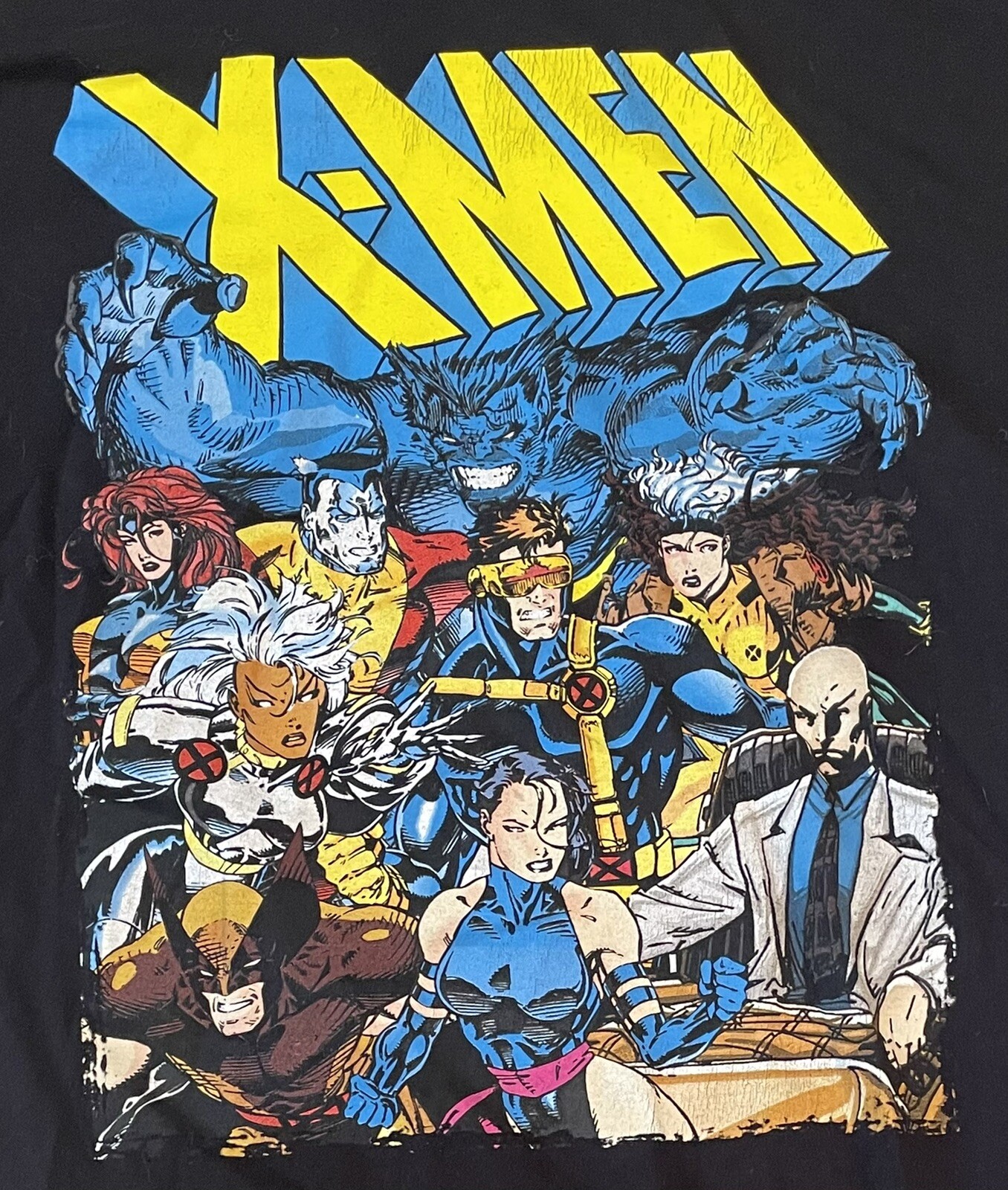 Mad Engine Marvel X-Men Animated Characters Black Graphic shirt size ...