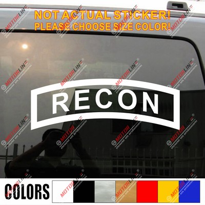 RECON Decal Sticker Ranger Army Recce Military Scout Sniper Car Vinyl ...