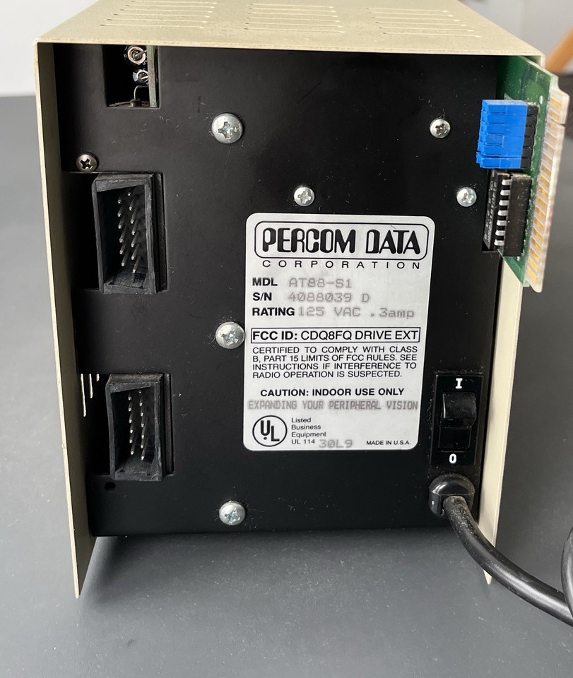 Vintage Percom AT88-S1 5.25" Floppy Drive For Atari. Unique Front Panel ...