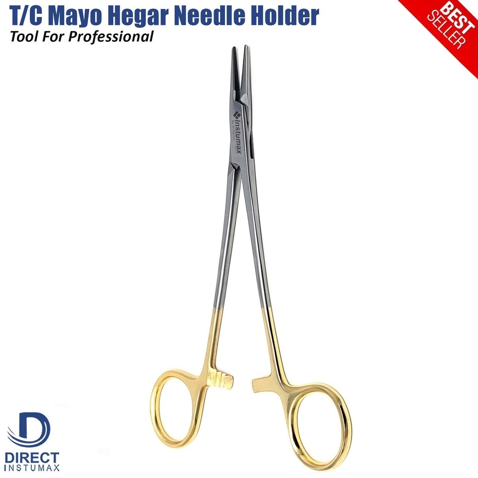 T/C Mayo Hegar Needle Holder Driver with Tungsten Carbide Surgical ...