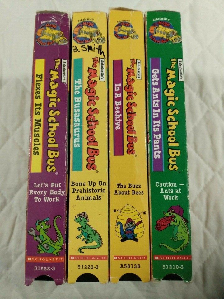 Lot of 4 Scholastic’s The Magic School Bus VHS Tapes Homeschool ...